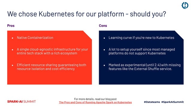 Running Apache Spark on Kubernetes: Best Practices and Pitfalls | PPT