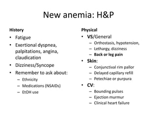 Anemia 101 | PPTX