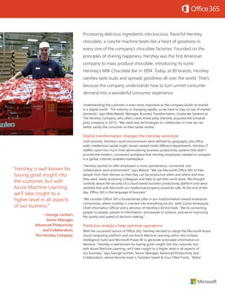 hershey_case_study | PDF | Cloud Computing | Internet