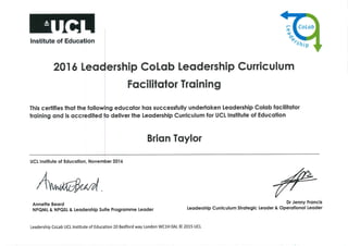 UCL NPQML Leadership Facilitator Training | PDF