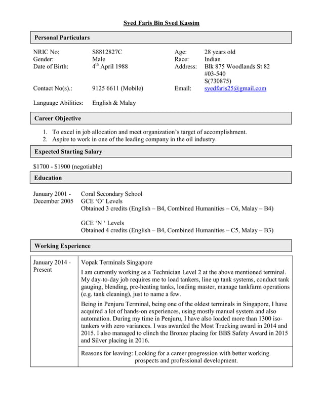 Syed Faris_Resume | PDF