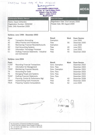 ACCA CAT Certificate | PDF
