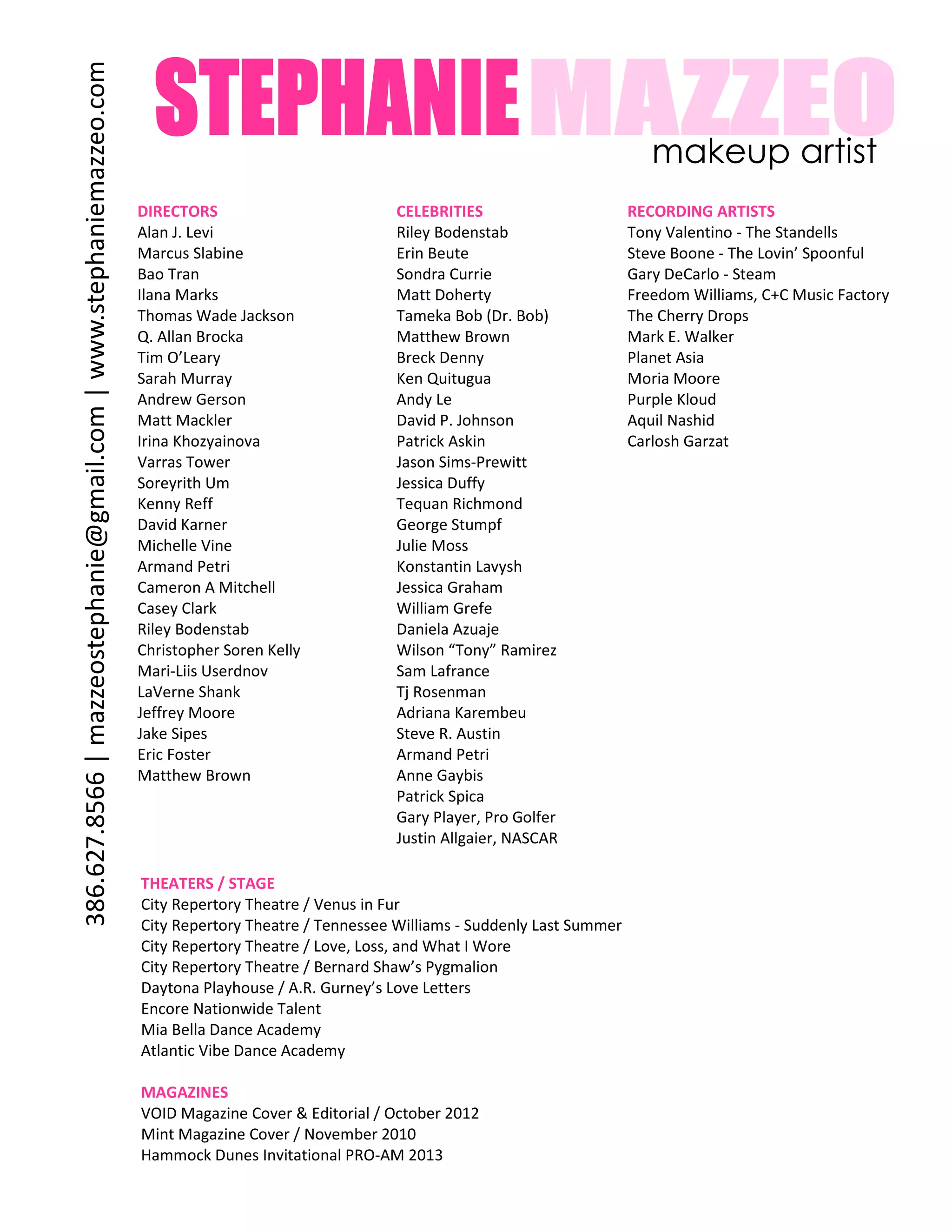 Stephanie Mazzeo - Makeup Artist Resume | PDF