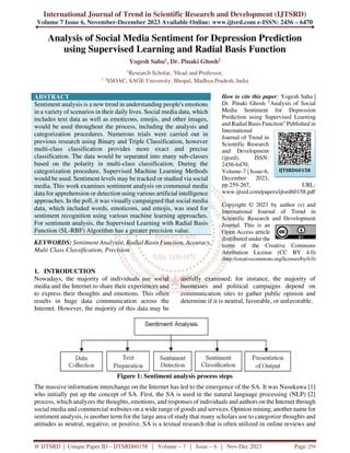 Analysis of Social Media Sentiment for Depression Prediction using Supervised Learning and ...