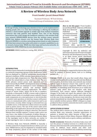 A Review of Wireless Body Area Network | PDF