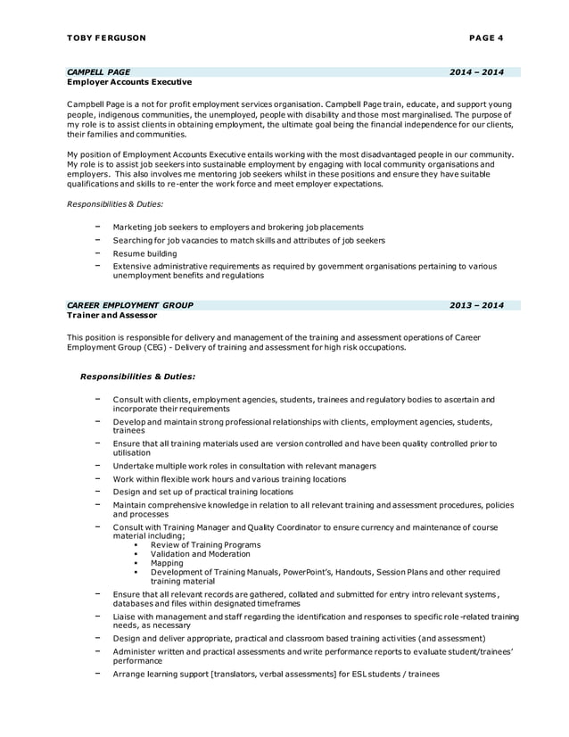 Resume - Toby Ferguson 2016 | PDF
