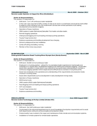 Resume - Toby Ferguson 2016 | DOCX