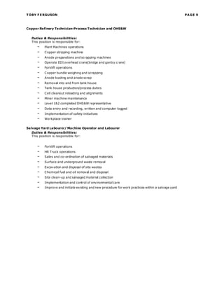 Resume - Toby Ferguson 2016 | DOCX