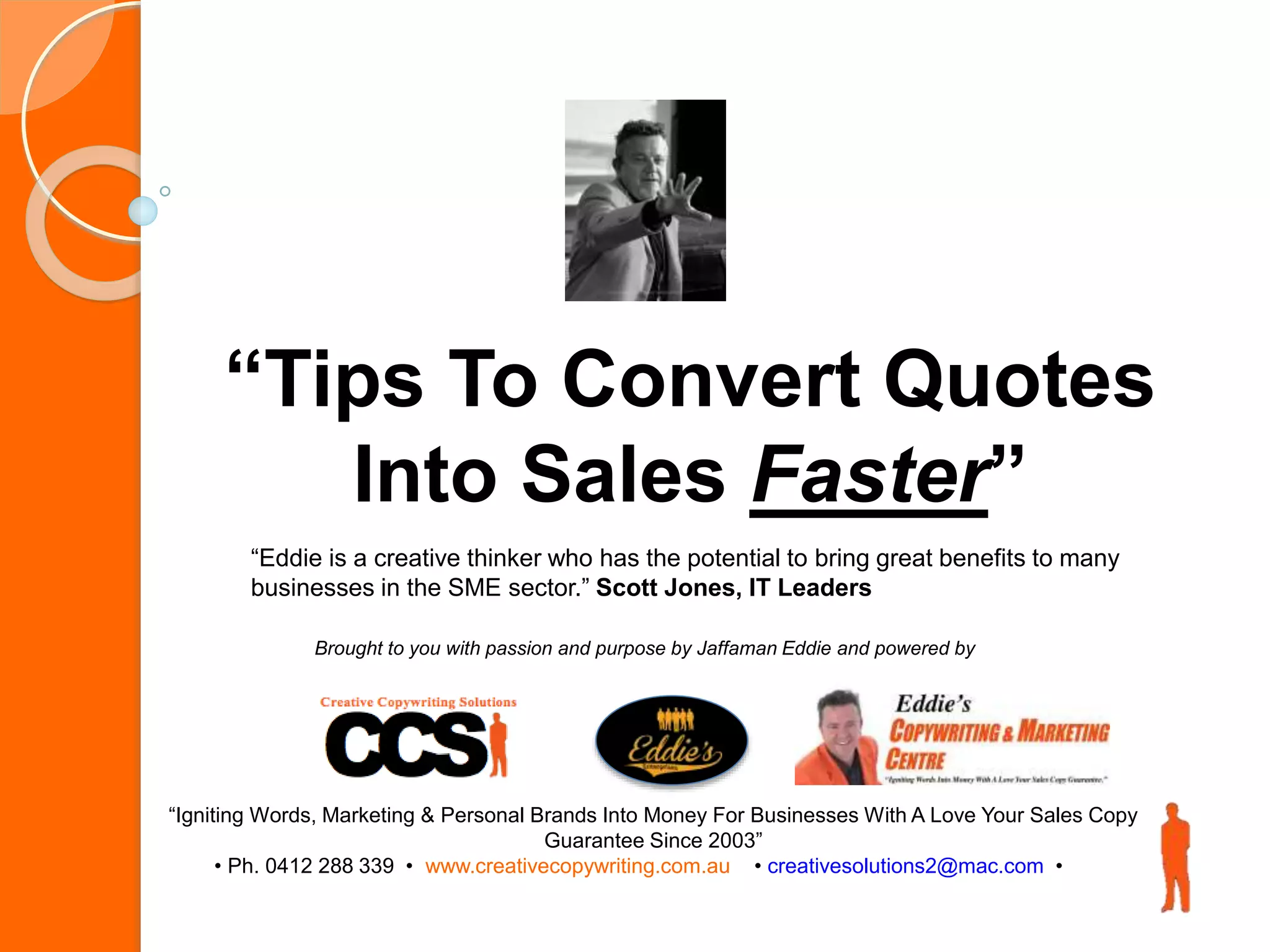 CCS Tips to Convert Quotes Into Sales 2 | PPTX