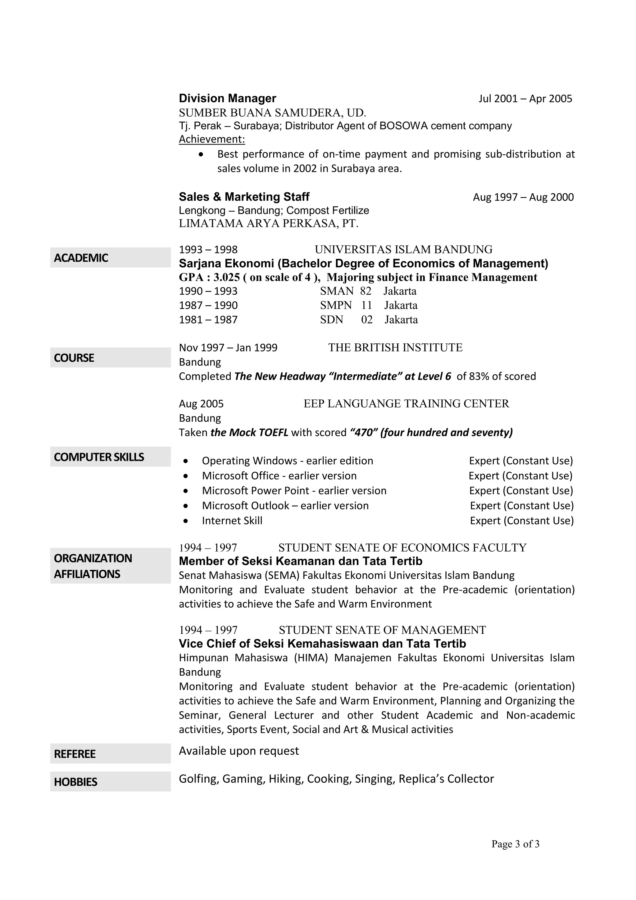 Resume of Tri MR-Okt | PDF