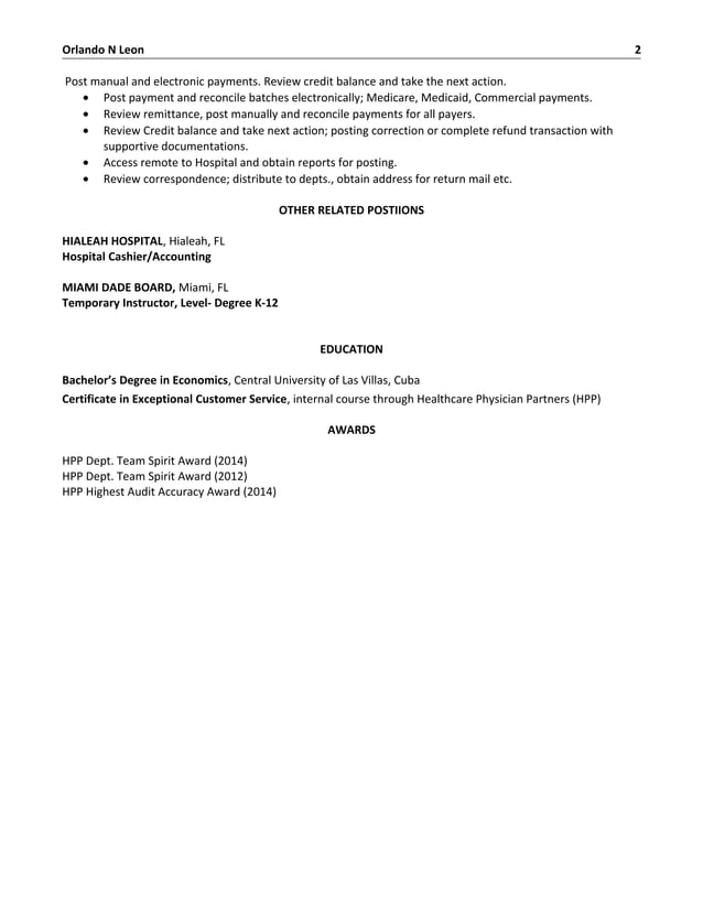 Resume - Orlando Leon 2016 | PDF