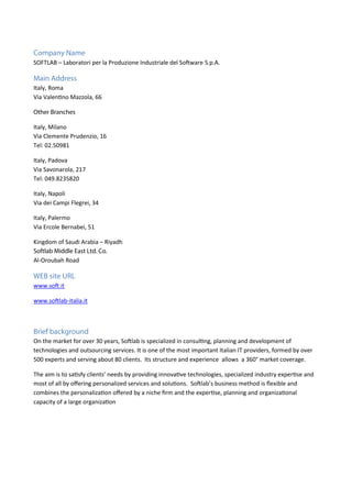Softlab profile | PDF
