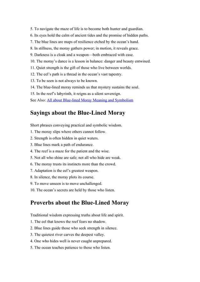 35 Blue-lined Moray Quotes, Sayings, and Proverbs.docx