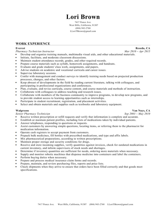 LoriBrownResume3 | PDF | Pharmaceutical Industry | Industries