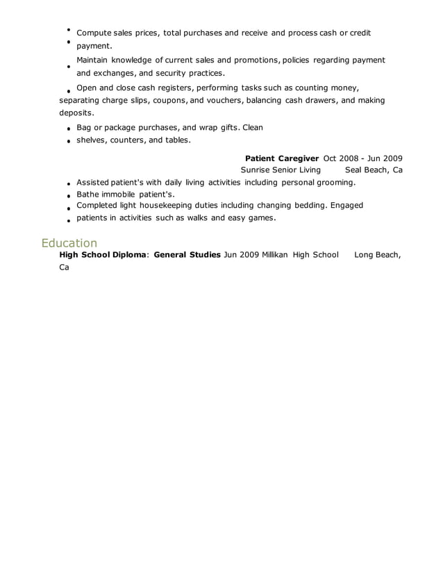 Resume 1 | DOCX | Business | Business and Finance