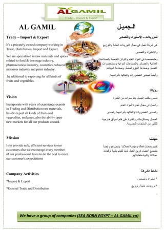 AL GAMIL co. Profile | PDF