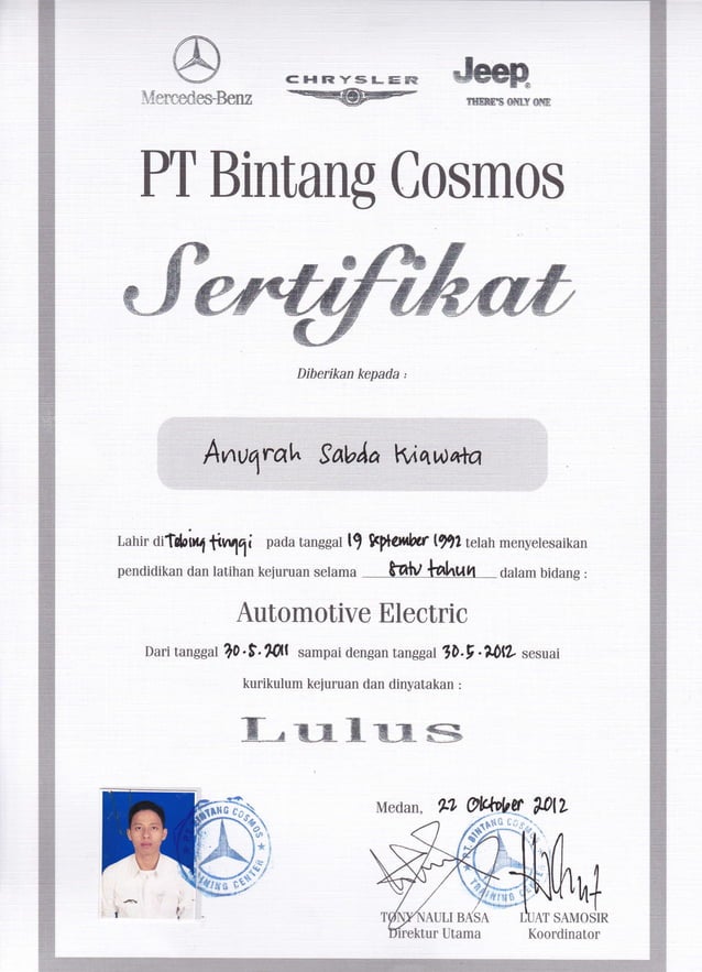 Sertifikat BCM | PDF