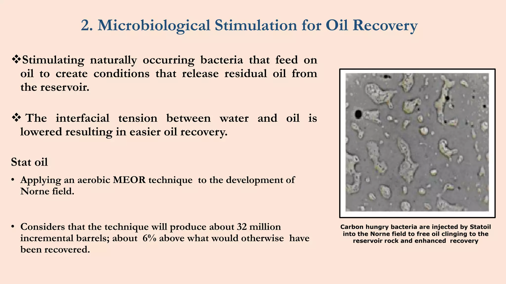 USE OF MICROBES IN MINERAL BENEFICIATION AND OIL RECOVERY p | PPTX