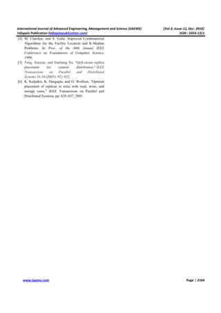 35 content distribution with dynamic migration of services for minimum cost using aes | PDF