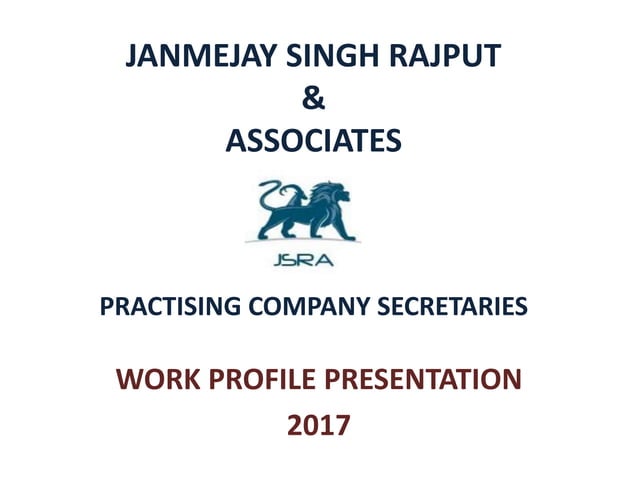 PPT on JSRA profile | PPT