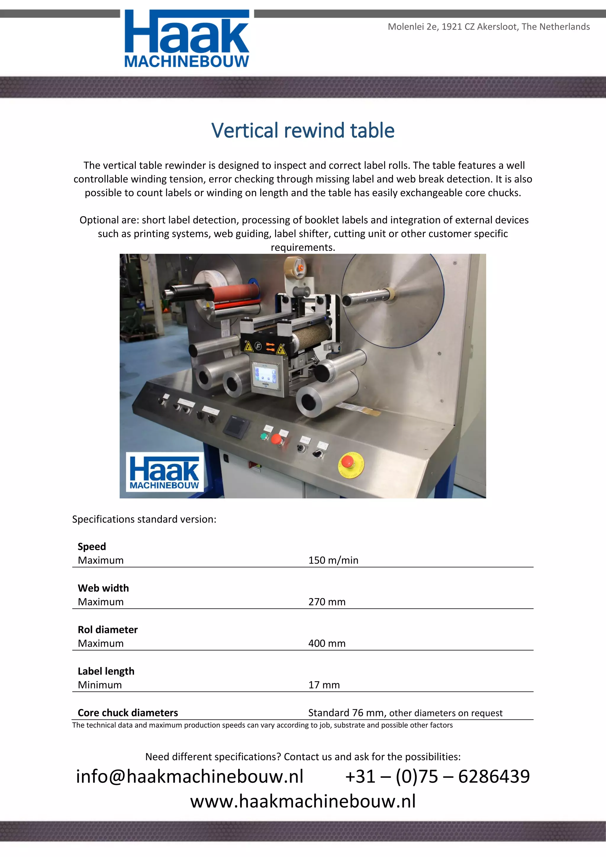 Leaflet Vertical rewind table | PDF | Computer Peripherals | Computing
