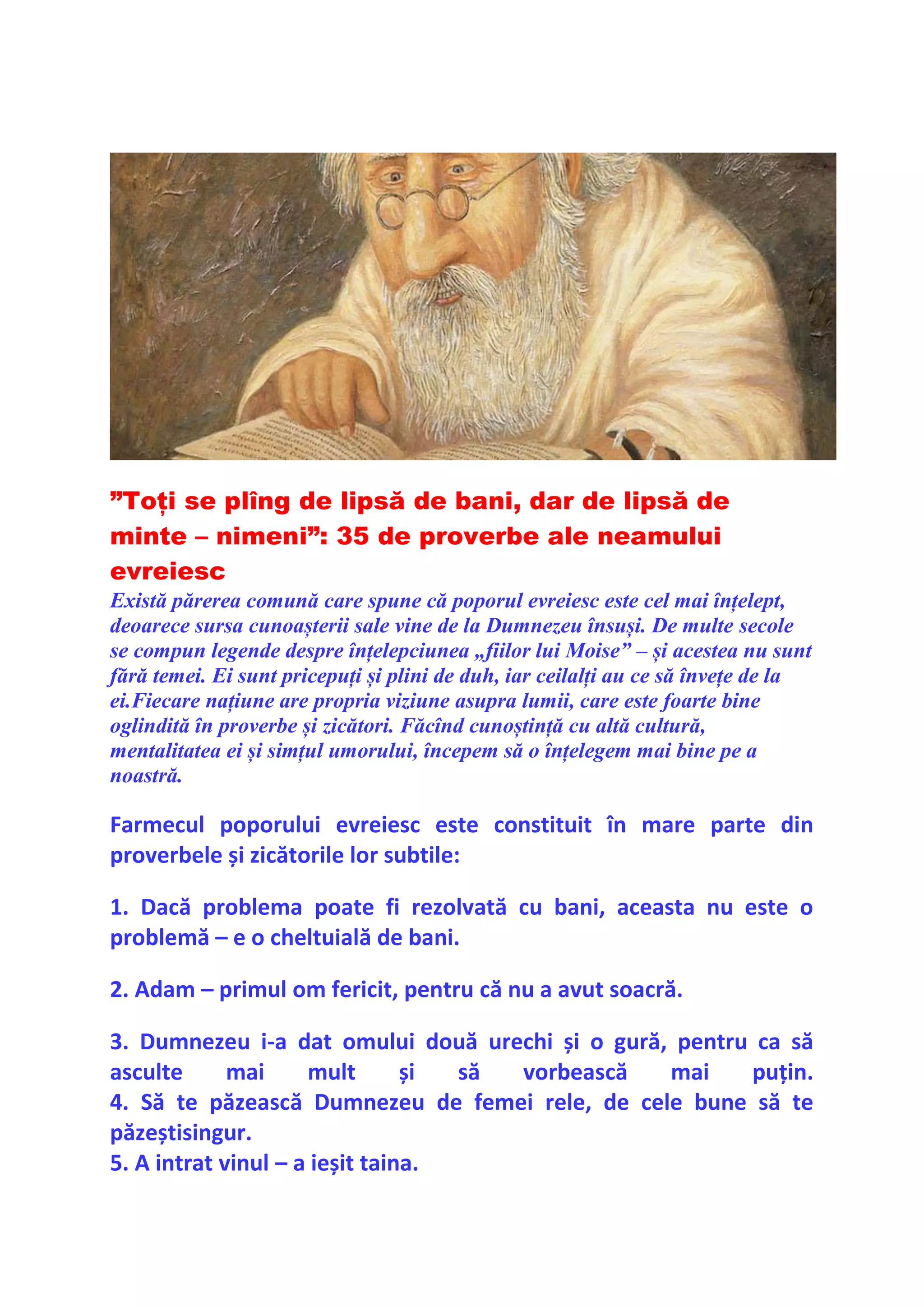 35 de proverbe ale neamului | PDF