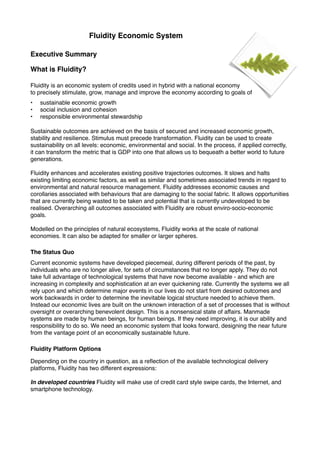Fluidity Economic System - Executive Summary 2015.v2