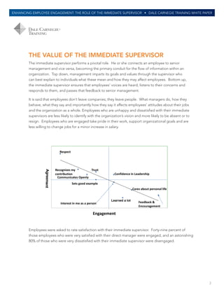 Enhancing Employee Engagement - The Role of the Immediate Supervisor ...