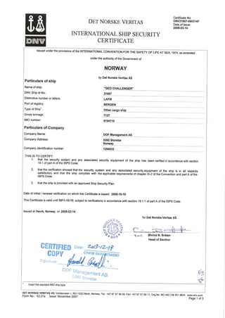 Sailing confirmation DOF Management | PDF