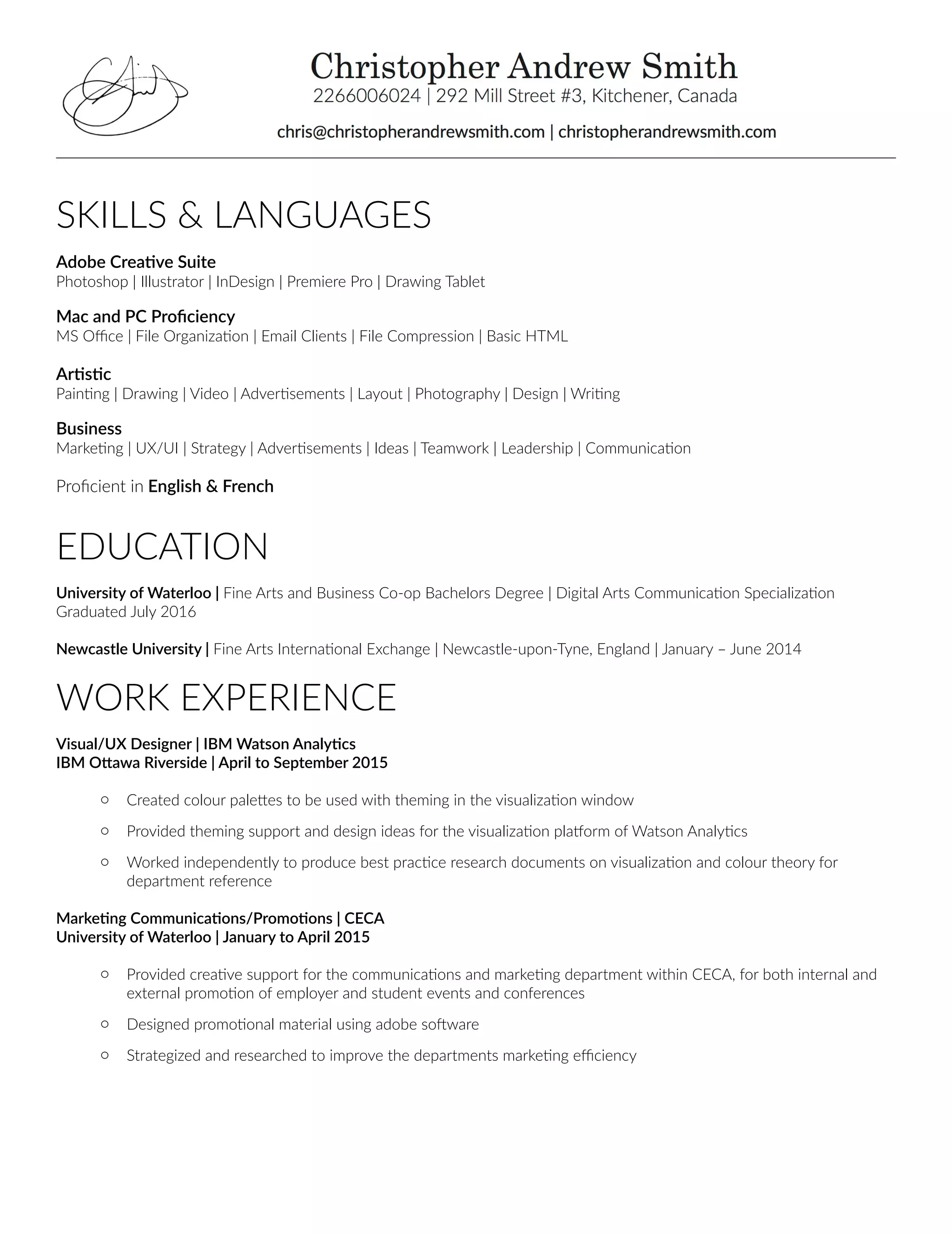 Christopher Andrew Smith CV Aug_15_2016 | PDF