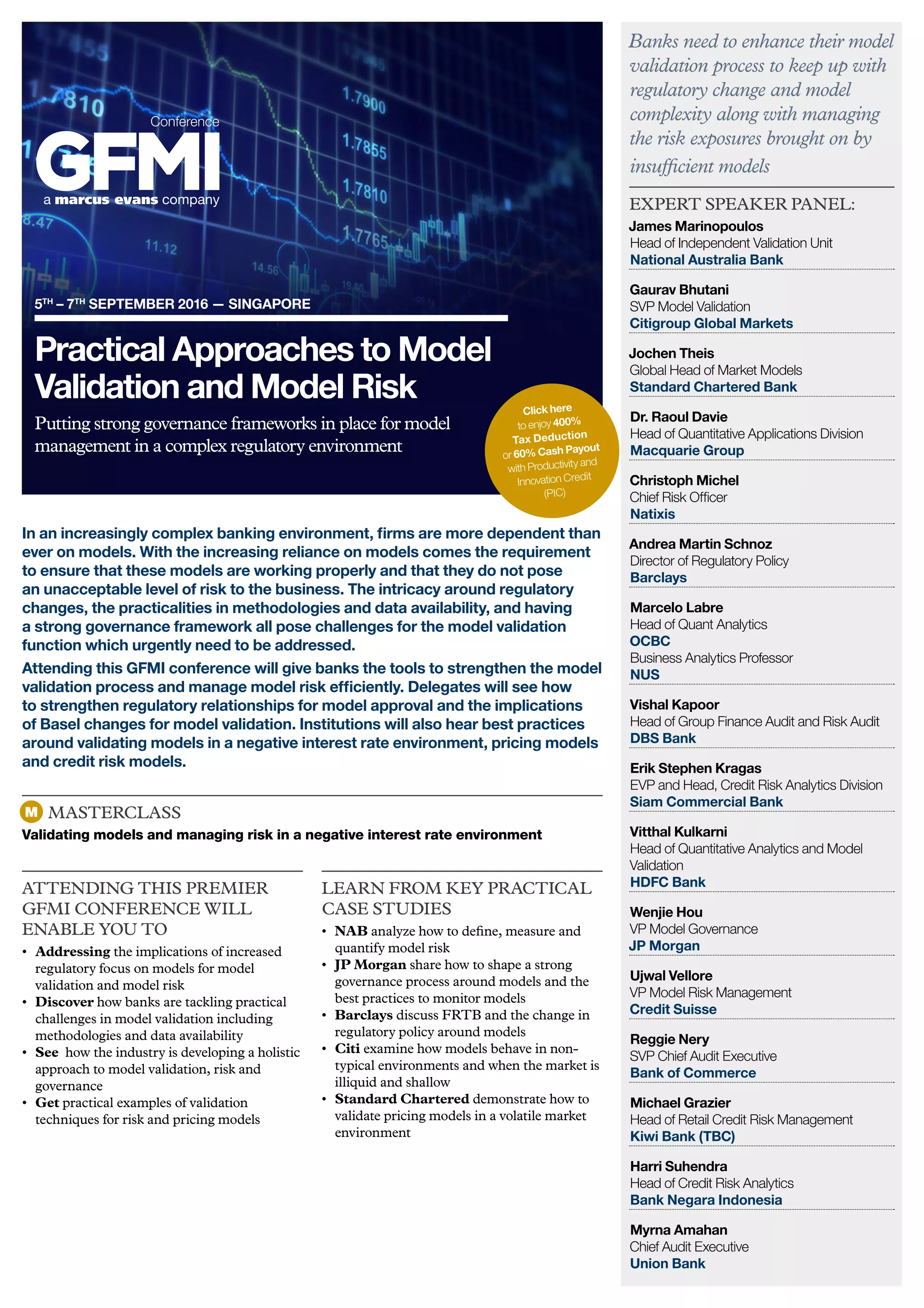 Model Validation and Model Risk Conference September 5-7, 2016, Singapore | PDF