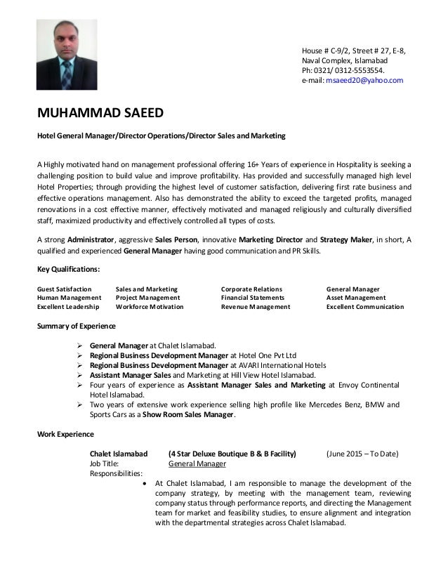 CV Muhammad Saeed 19112016