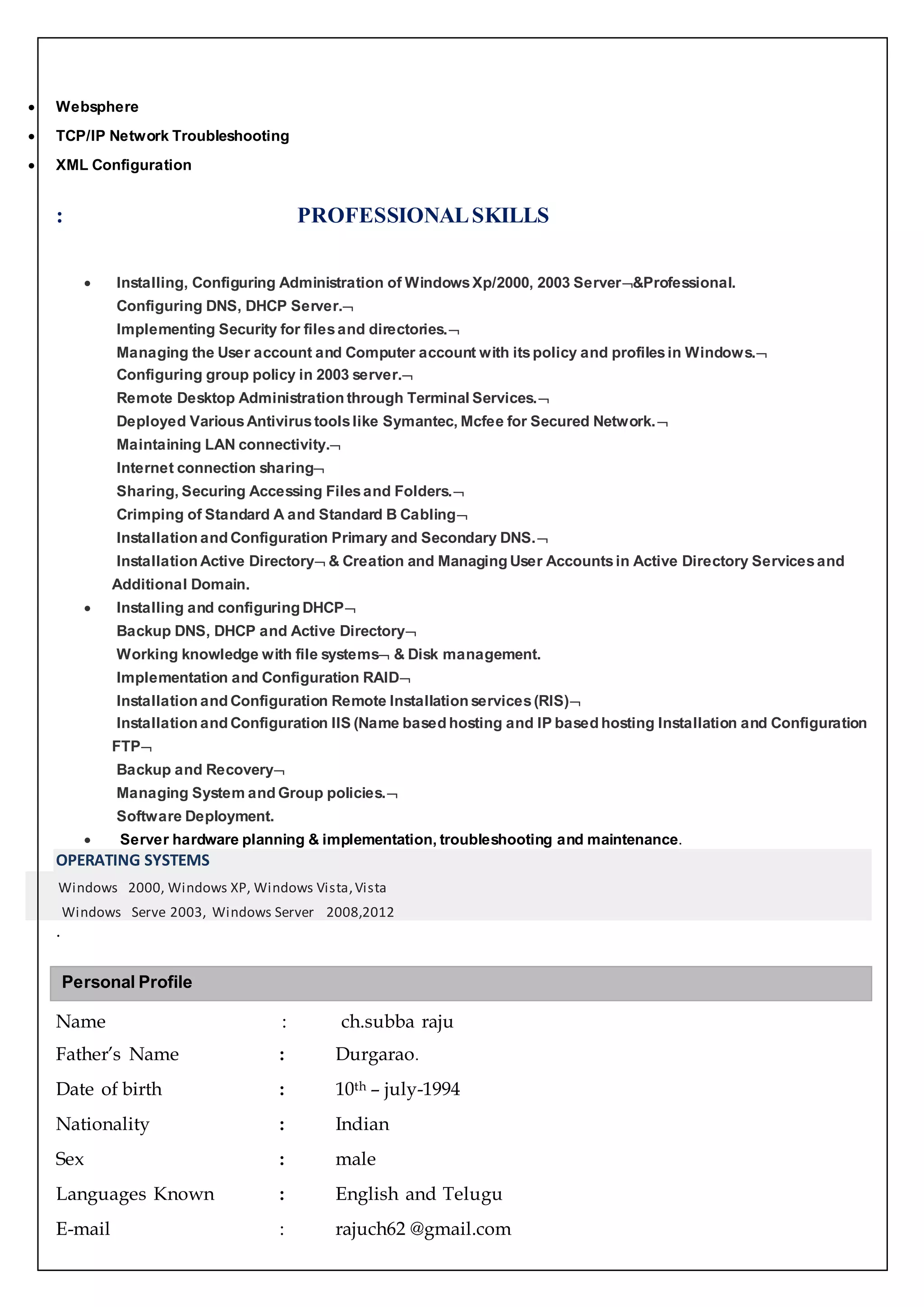 SUBBARAJU RESUME (1) | DOCX