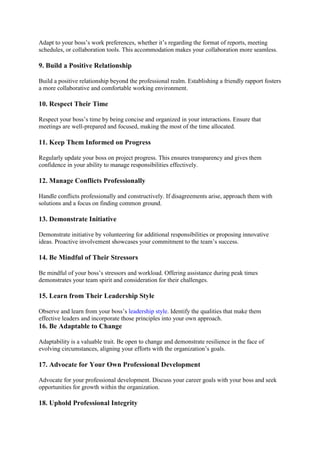 35 Effective Strategies to Manage Your Boss | Enterprise Wired | PDF