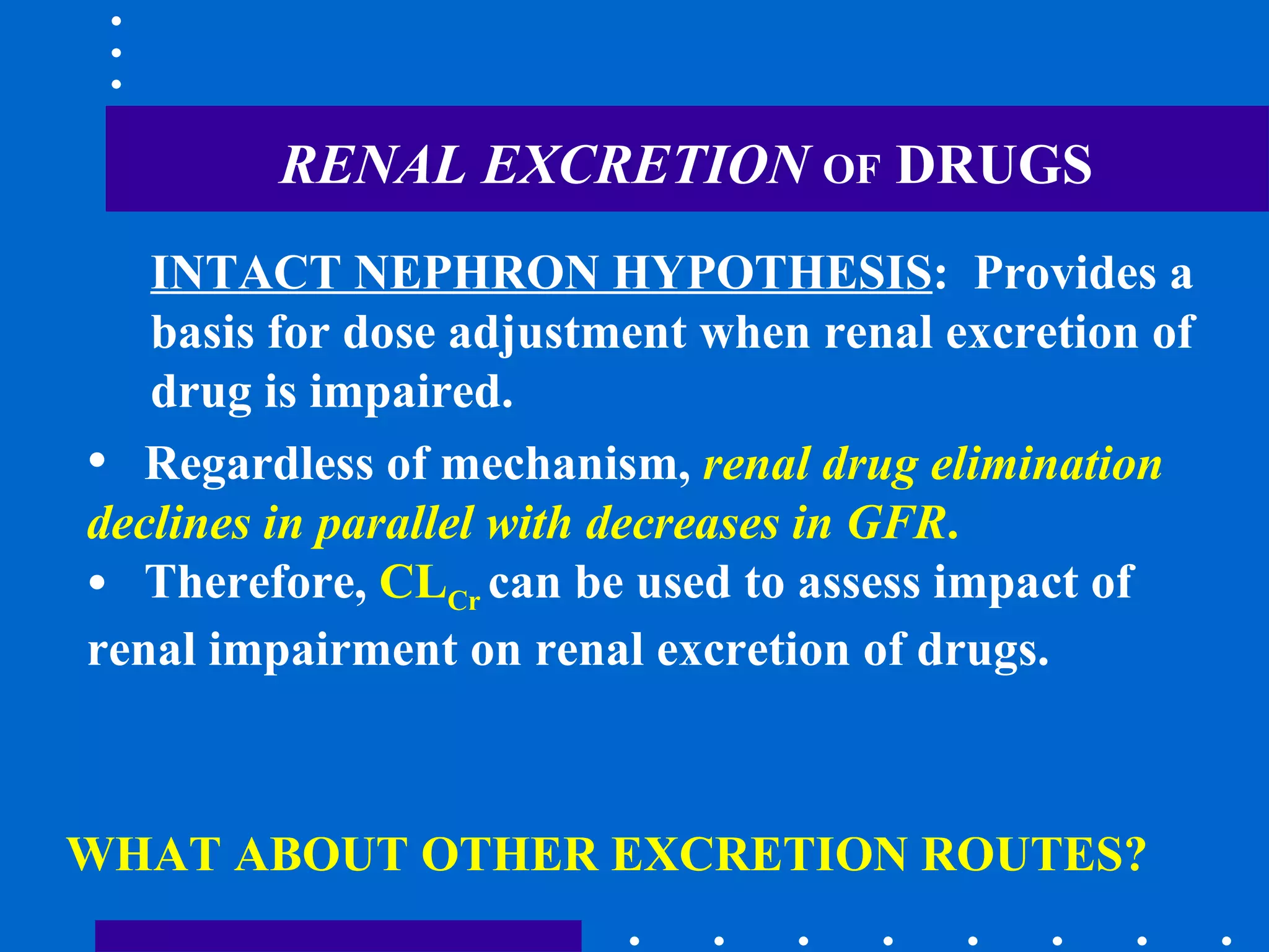 35 effects of renal disease on pharmacokinetics | PPT