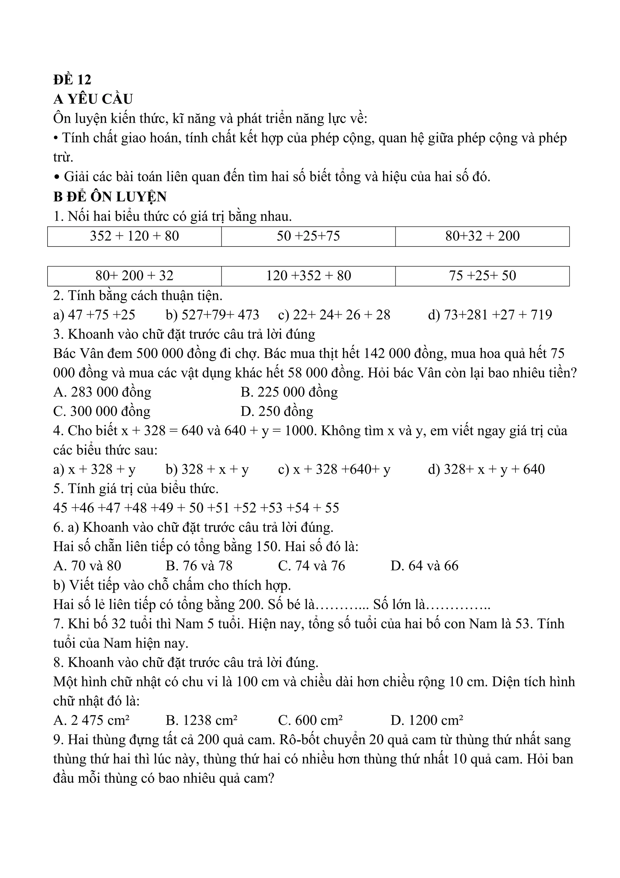 35 đề Ôn luyện Toán lớp 4 KNTT tập 1.pdf