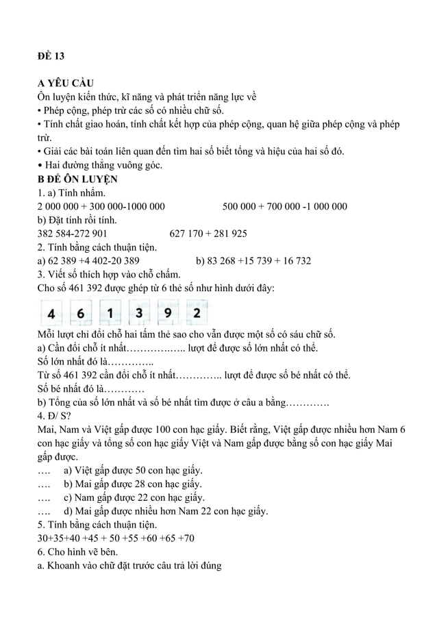 35 đề Ôn luyện Toán lớp 4 KNTT tập 1.pdf