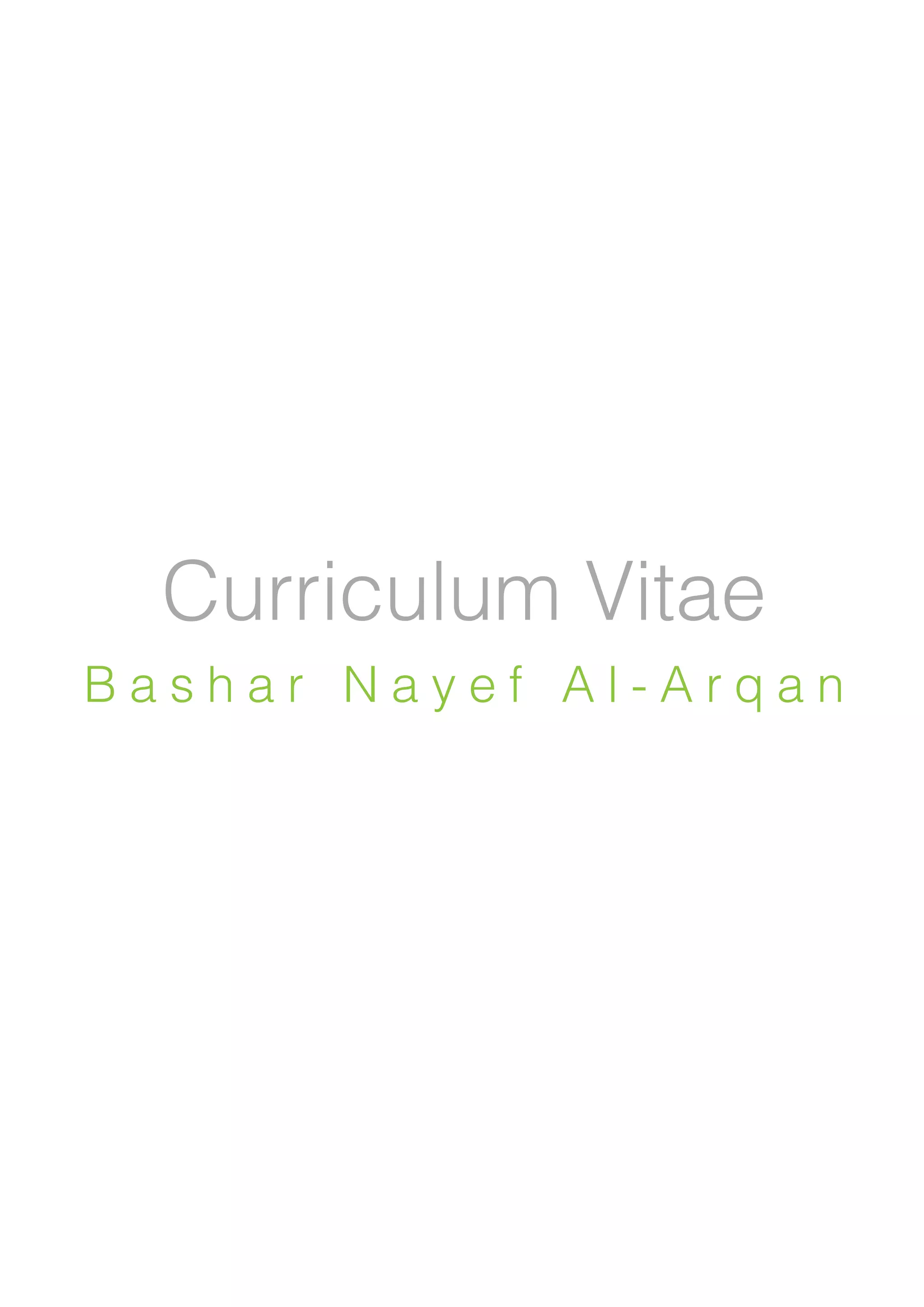 CV (Bashar) | PDF