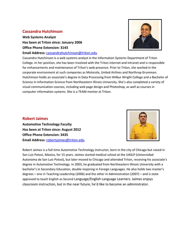 President Leadership Academy FY2015 Biographies | PDF | Free Download