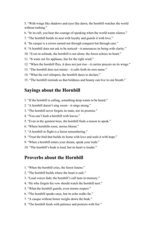 35 Hornbill Quotes, Sayings, and Proverbs.docx