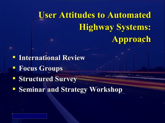 automated highways system | PPT | Auto Safety Technologies | Auto ...