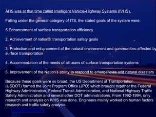 automated highways system | PPT