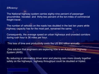 automated highways system | PPT