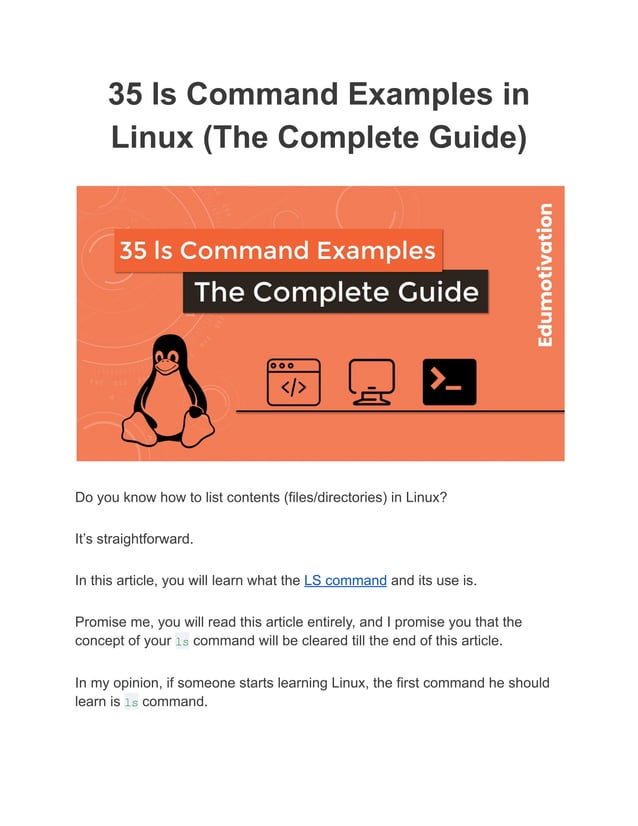 35 ls Command Examples in Linux (The Complete Guide).pdf