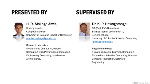 Research Seminar Presentation A Framework For Partitioning And Execution Of Data Stream