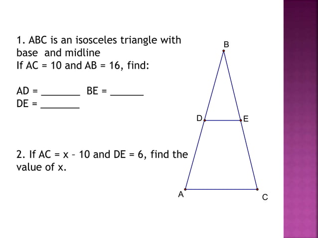 Grade 9 Mathematics 3rd Quarter Midline Theorem.ppt