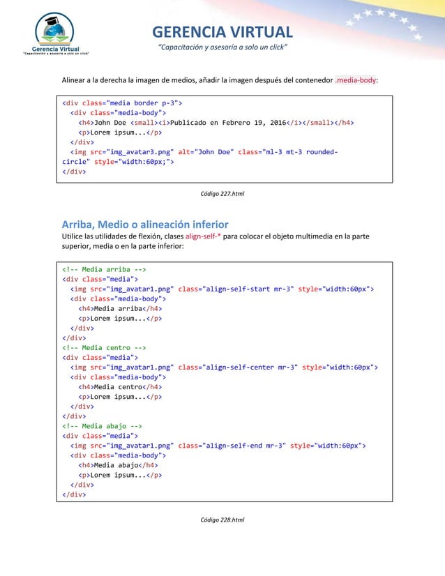 Objetos Multimedia En Bootstrap Pdf 
