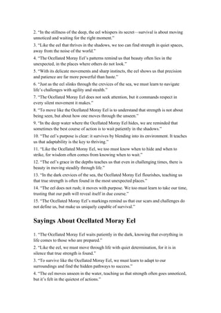 35 Ocellated Moray Eel Quotes, Sayings, and Proverbs.docx