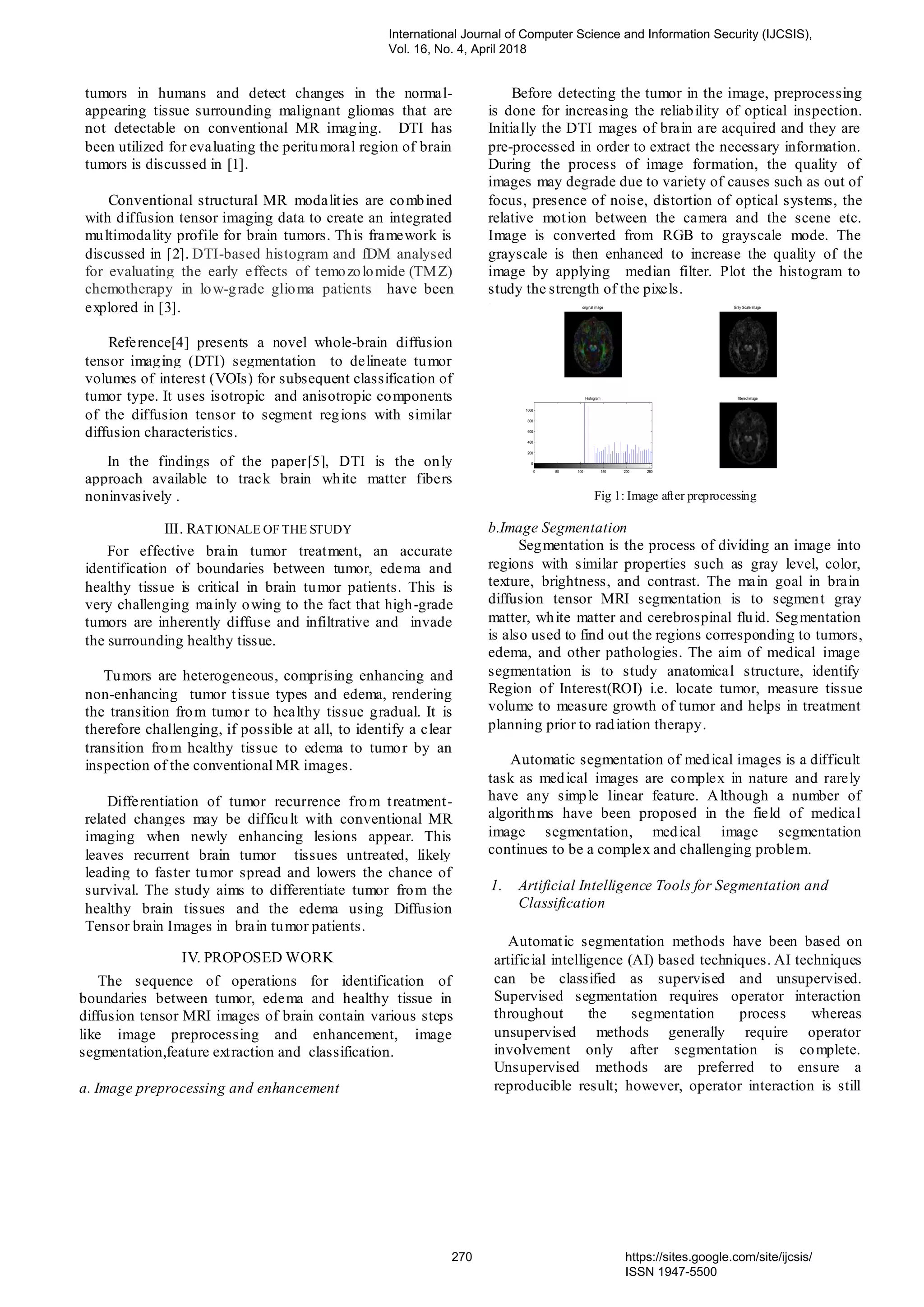 Segmentation Of Diffusion Tensor Brain Tumor Images Using Fuzzy C Means Clustering Pdf