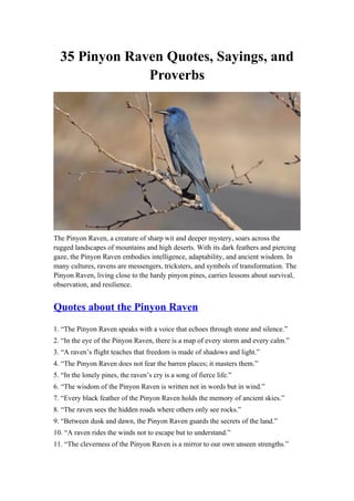 35 Pinyon Raven Quotes, Sayings, and Proverbs.docx